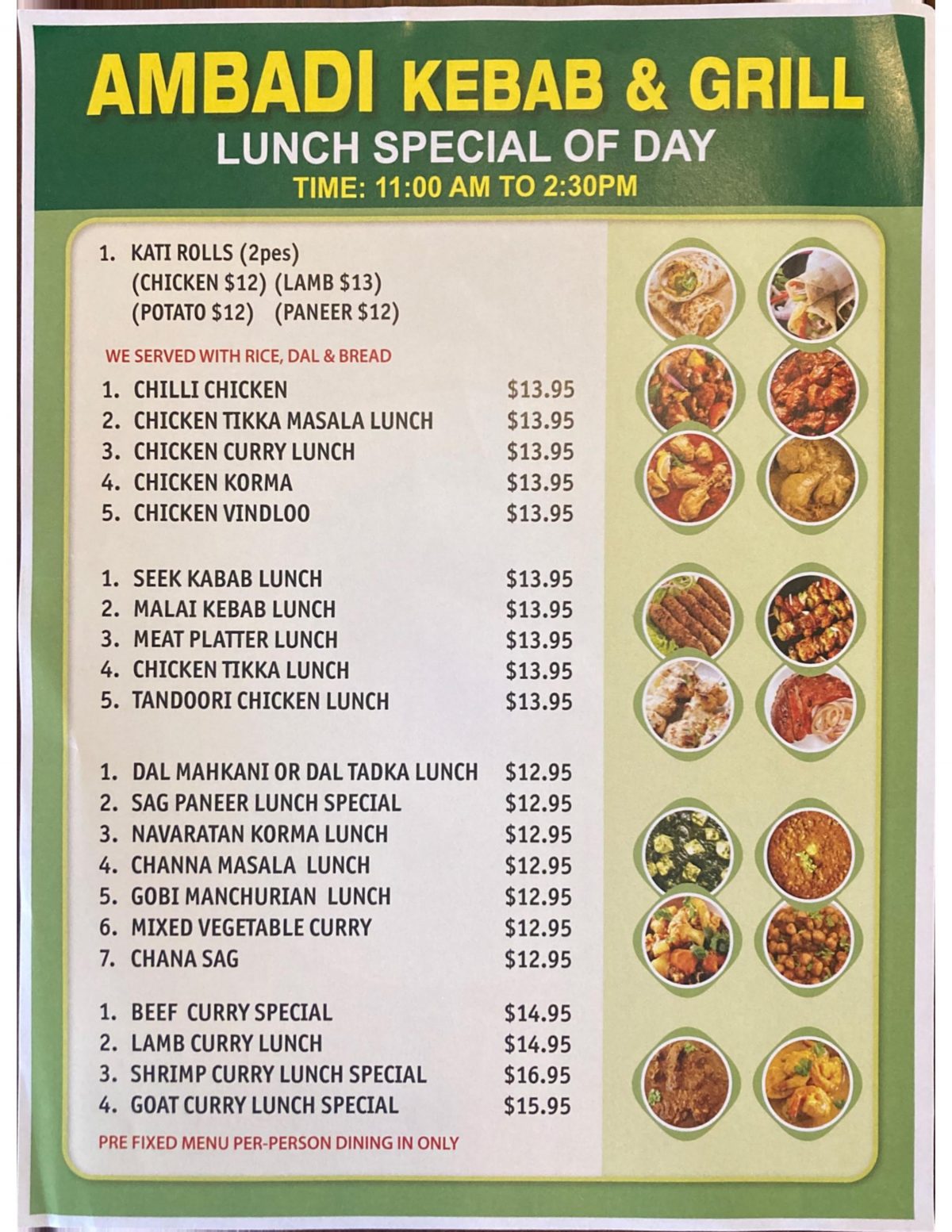 LUNCH MENU – Ambadi Kebab & Grill